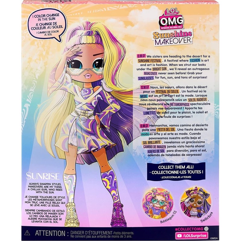 LOL Surprise OMG Sunshine Makeover Sunrise Fashion Doll with Color ...