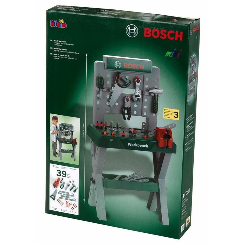 Bosch Workbench 92cm tall Toy Pretend Play Tools Set Saw Hammer ...
