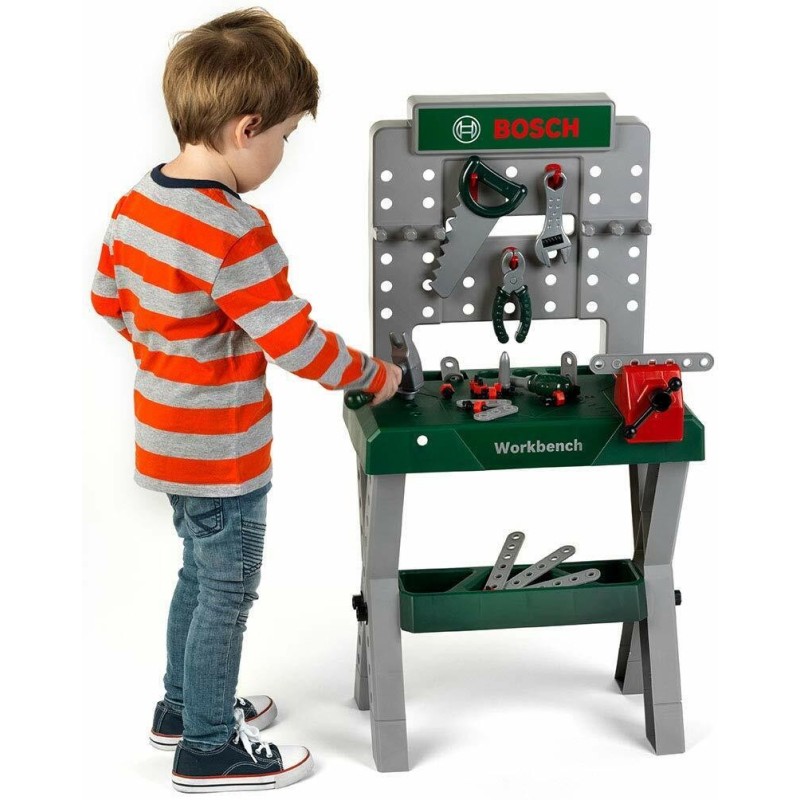 Bosch Workbench 92cm tall Toy Pretend Play Tools Set Saw Hammer ...