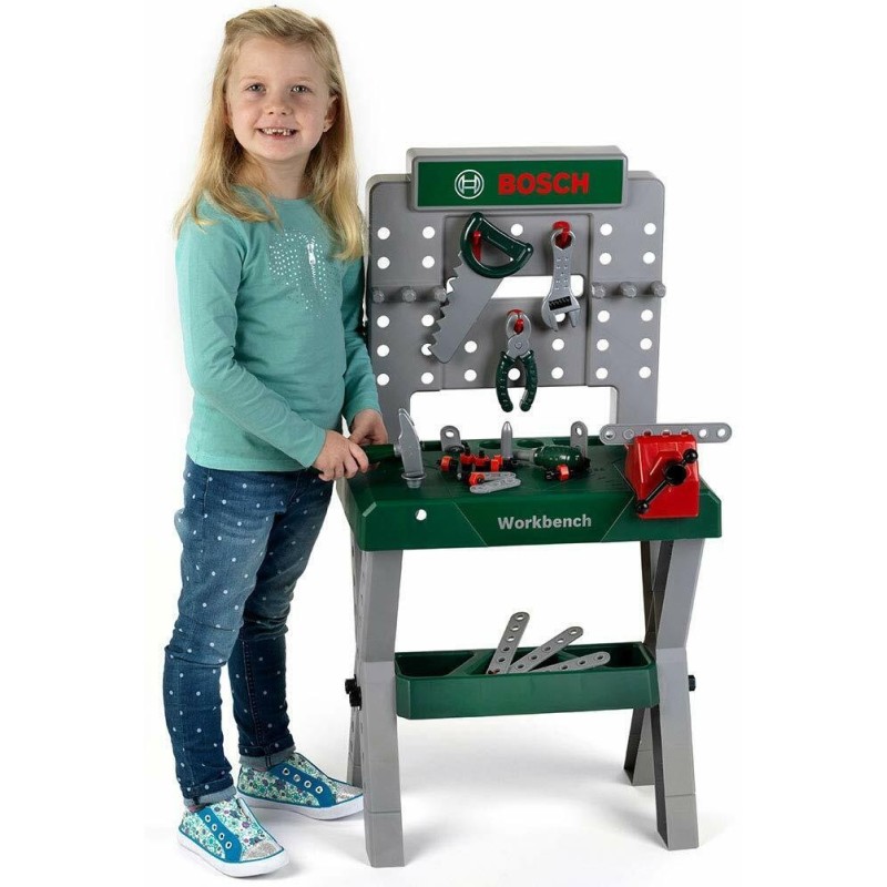 Bosch Workbench 92cm tall Toy Pretend Play Tools Set Saw Hammer ...