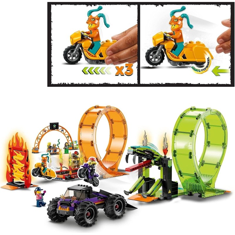 LEGO City Double Loop Stunt Arena 60339 Monster Truck Playset ...