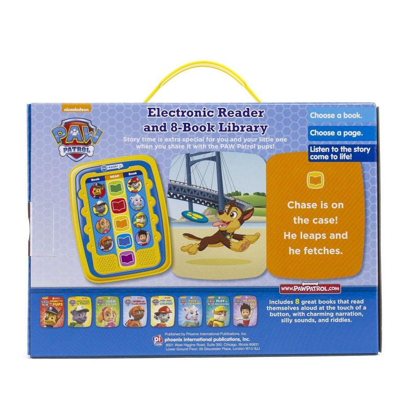 Nickelodeon Paw Patrol Electronic Story Me Reader Jr & 8 Book Library ...