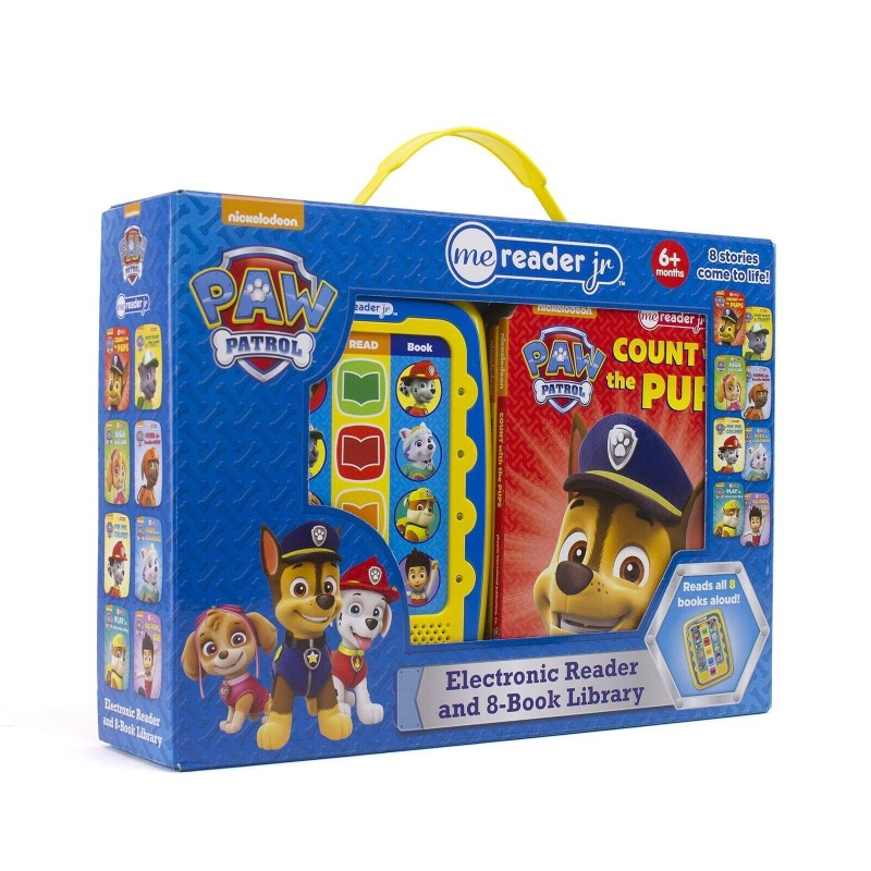 Nickelodeon Paw Patrol Electronic Story Me Reader Jr & 8 Book Library ...